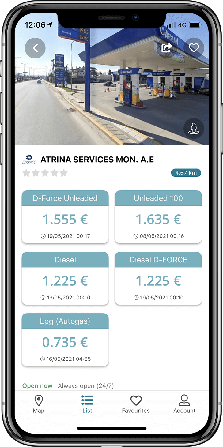 Compare Gas Stations and Fuel Prices in Greece | FuelDaddy